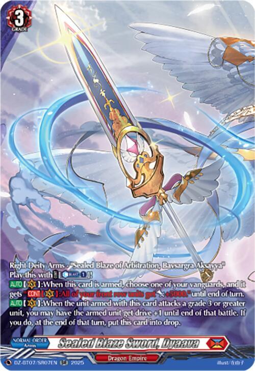Sealed Blaze Sword, Dyaava (SR) - DZ-BT07: Moon Fangs & Cerulean Blaze - Cardfight Vanguard ...