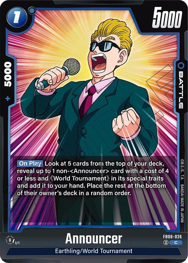Announcer - Rivals Clash - Dragon Ball Super: Fusion World - TCGplayer.com