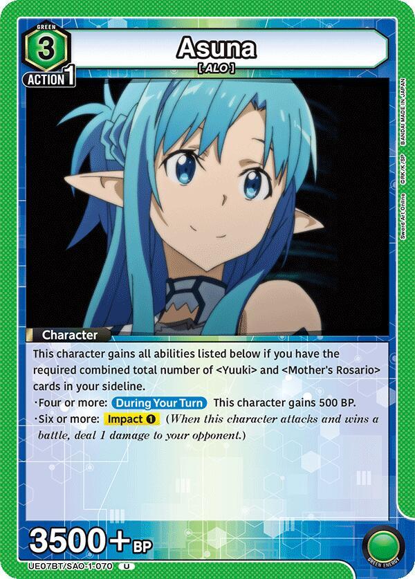 Asuna (070) - UE07BT: Sword Art Online - Union Arena - TCGplayer.com
