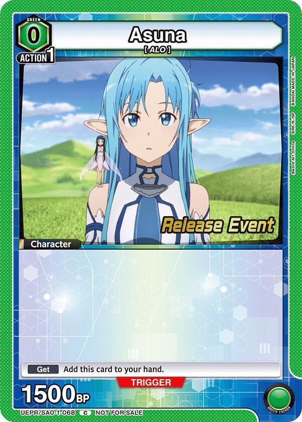 Asuna (068) - UE07BT: Sword Art Online Release Event Cards - Union ...