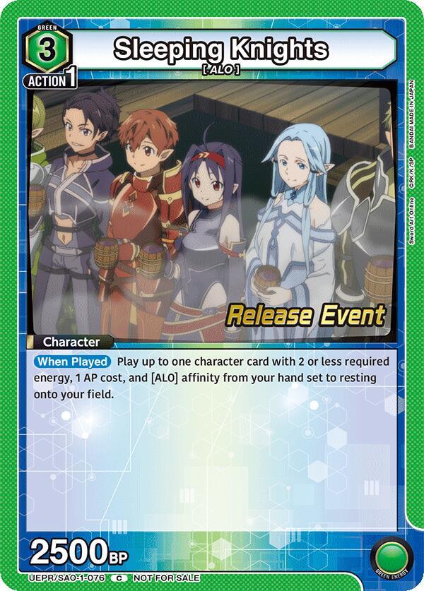 Sleeping Knights - UE07BT: Sword Art Online Release Event Cards - Union ...