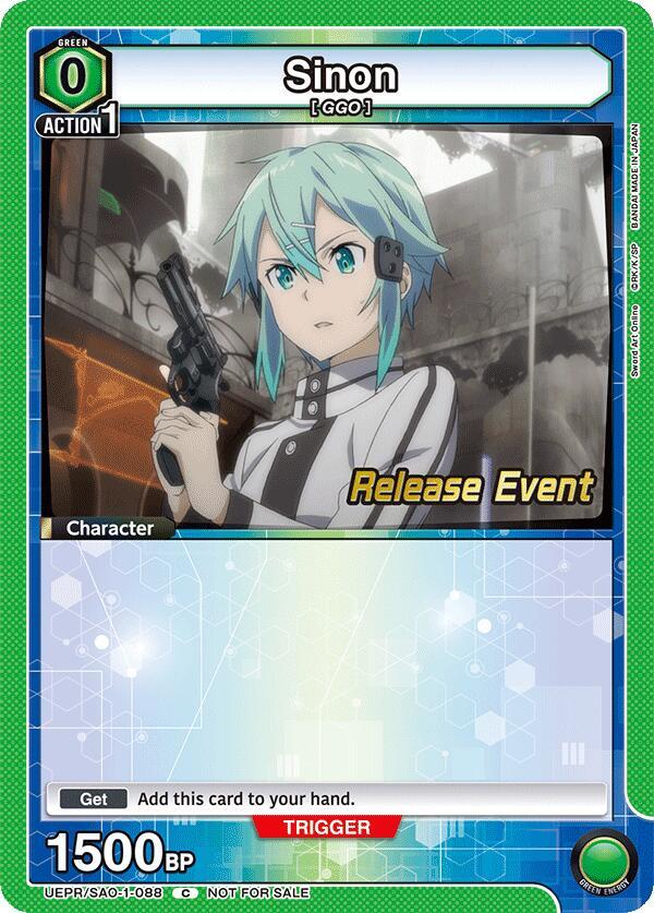 Sinon (088) - UE07BT: Sword Art Online Release Event Cards - Union ...