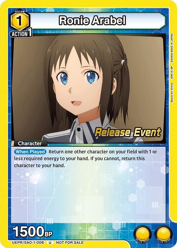 Ronie Arabel - UE07BT: Sword Art Online Release Event Cards - Union ...
