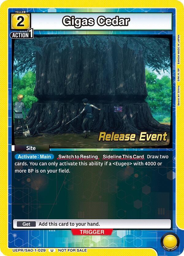 Gigas Cedar - UE07BT: Sword Art Online Release Event Cards - Union ...