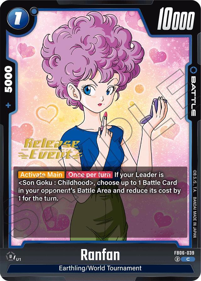 Ranfan - Rivals Clash Release Event Cards - Dragon Ball Super: Fusion ...