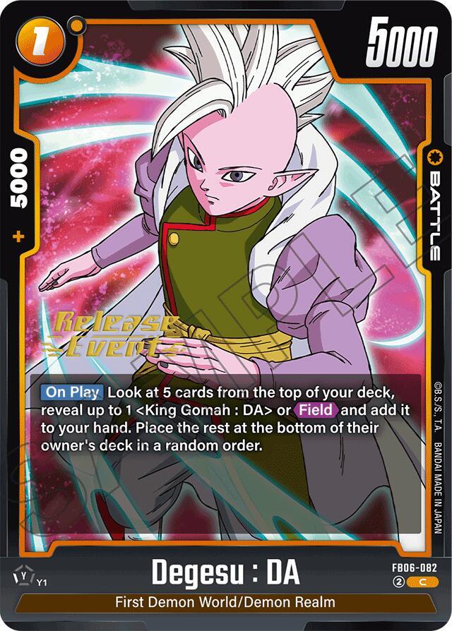 Degesu : DA - Rivals Clash Release Event Cards - Dragon Ball Super ...