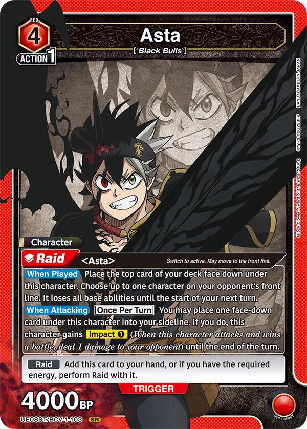 Asta (103) - UE08ST: Black Clover Starter Deck - Union Arena ...