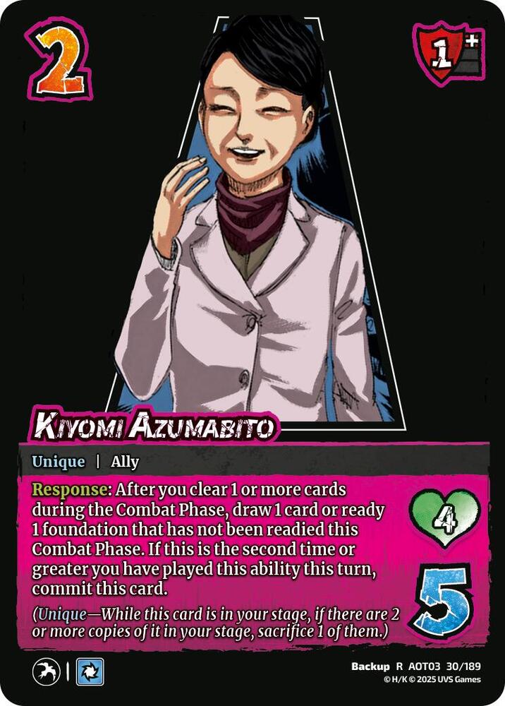 Kiyomi Azumabito - Attack on Titan: Apocalypse - UniVersus - TCGplayer.com