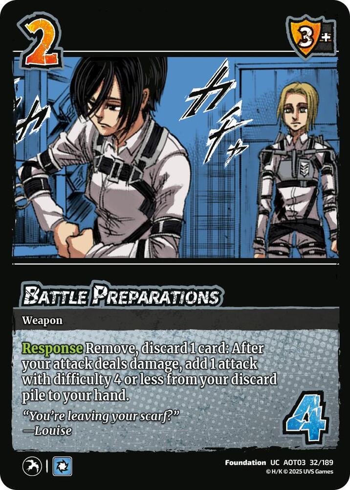 Battle Preparations - Attack on Titan: Apocalypse - UniVersus ...