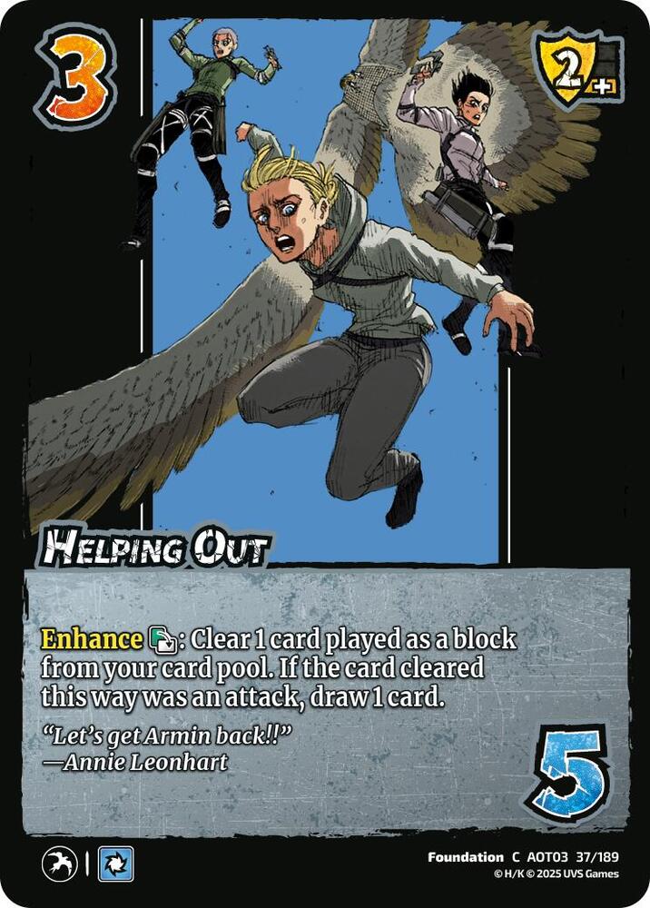 Helping Out - Attack on Titan: Apocalypse - UniVersus - TCGplayer.com