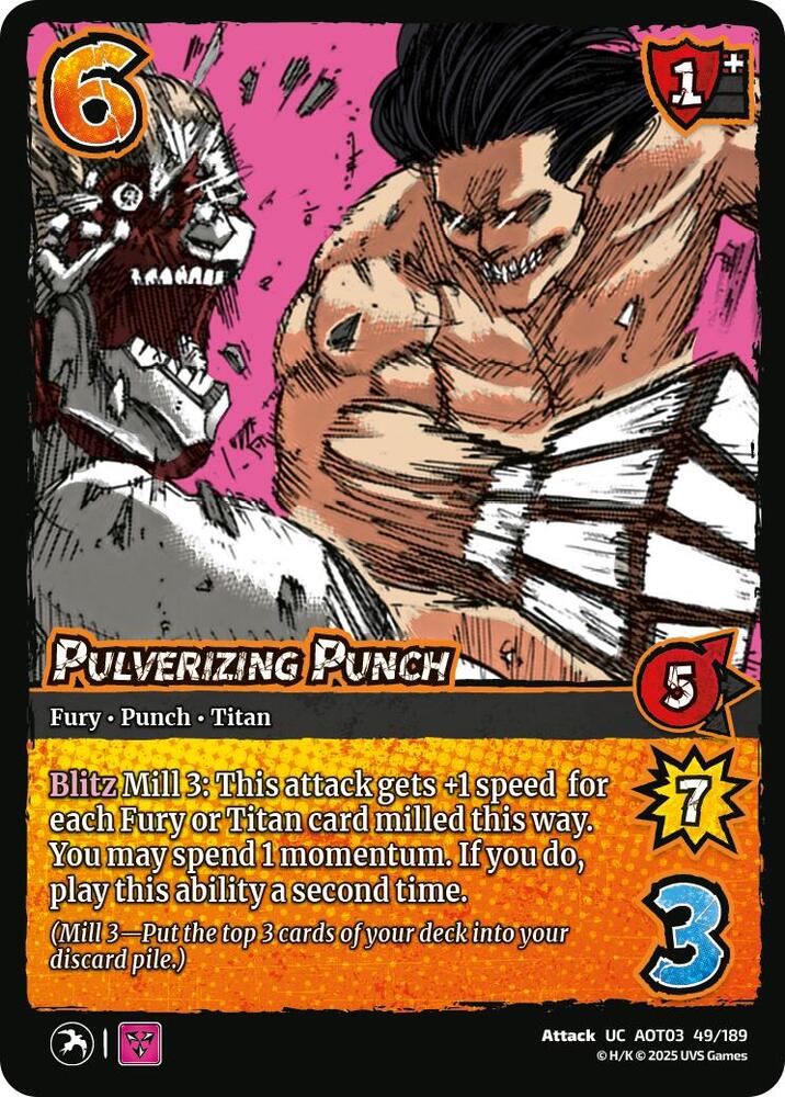 Pulverizing Punch - Attack on Titan: Apocalypse - UniVersus - TCGplayer.com