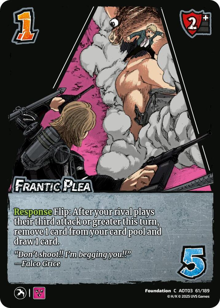 Frantic Plea - Attack on Titan: Apocalypse - UniVersus - TCGplayer.com