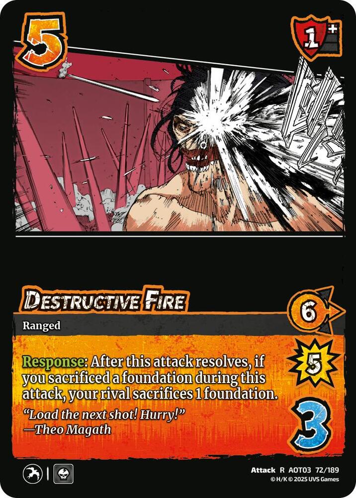 Destructive Fire - Attack on Titan: Apocalypse - UniVersus - TCGplayer.com