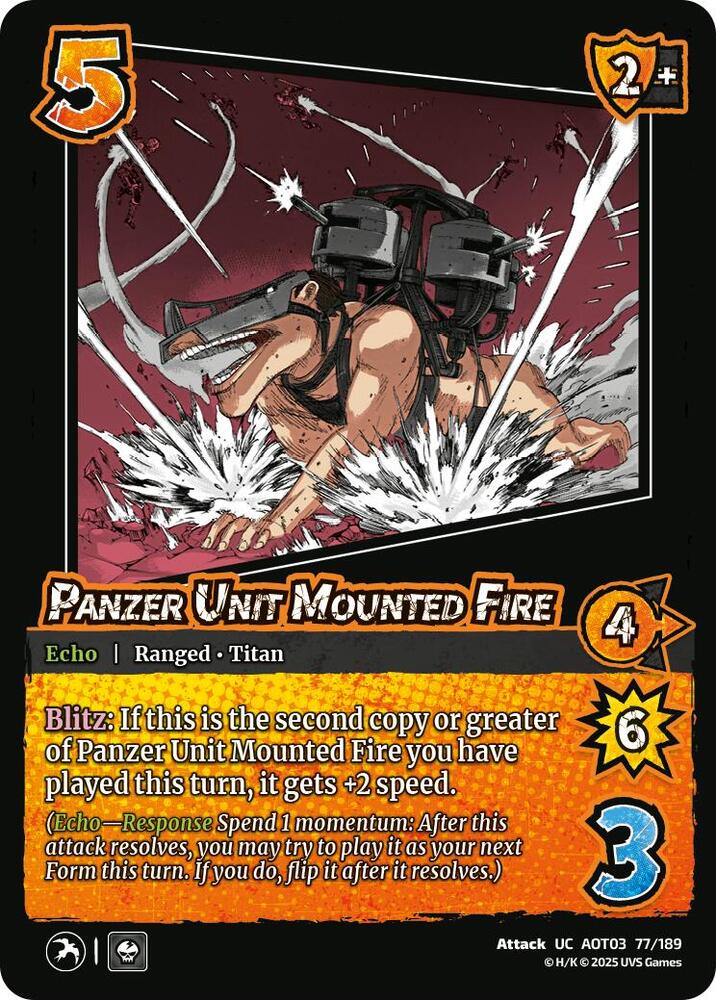 Panzer Unit Mounted Fire - Attack on Titan: Apocalypse - UniVersus ...
