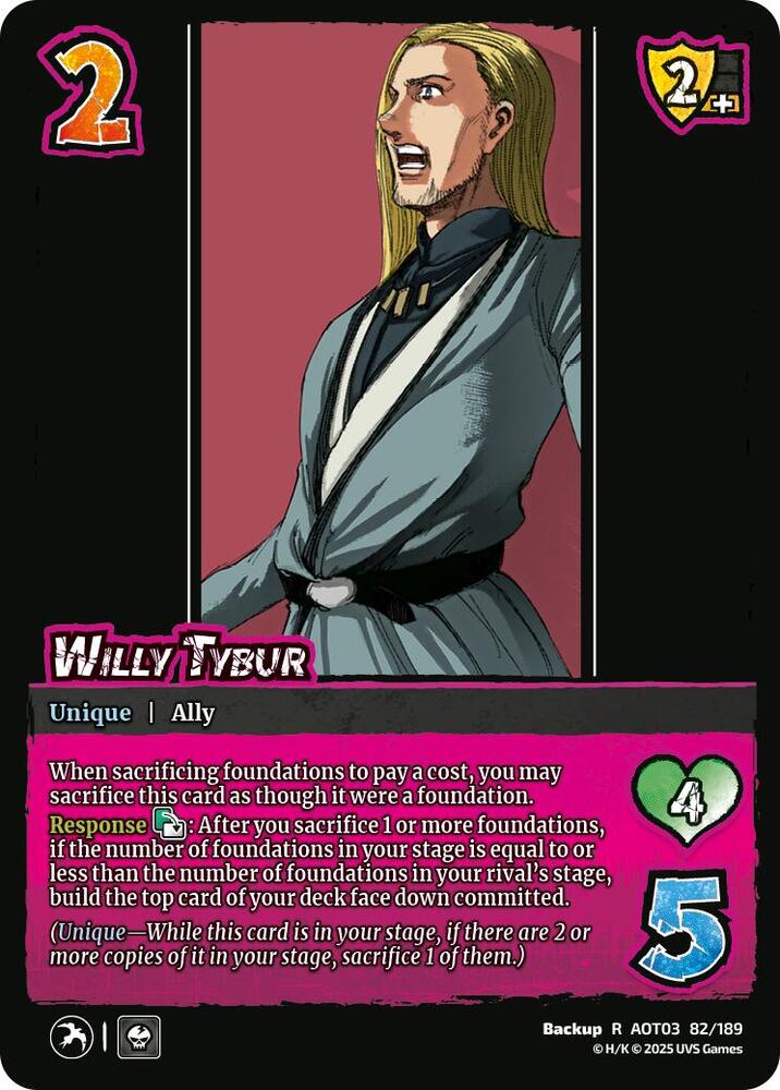 Willy Tybur - Attack on Titan: Apocalypse - UniVersus - TCGplayer.com
