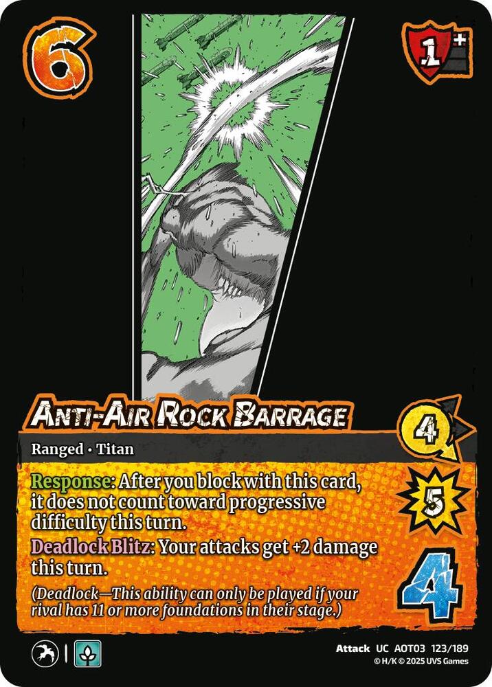 Anti-Air Rock Barrage - Attack on Titan: Apocalypse - UniVersus ...