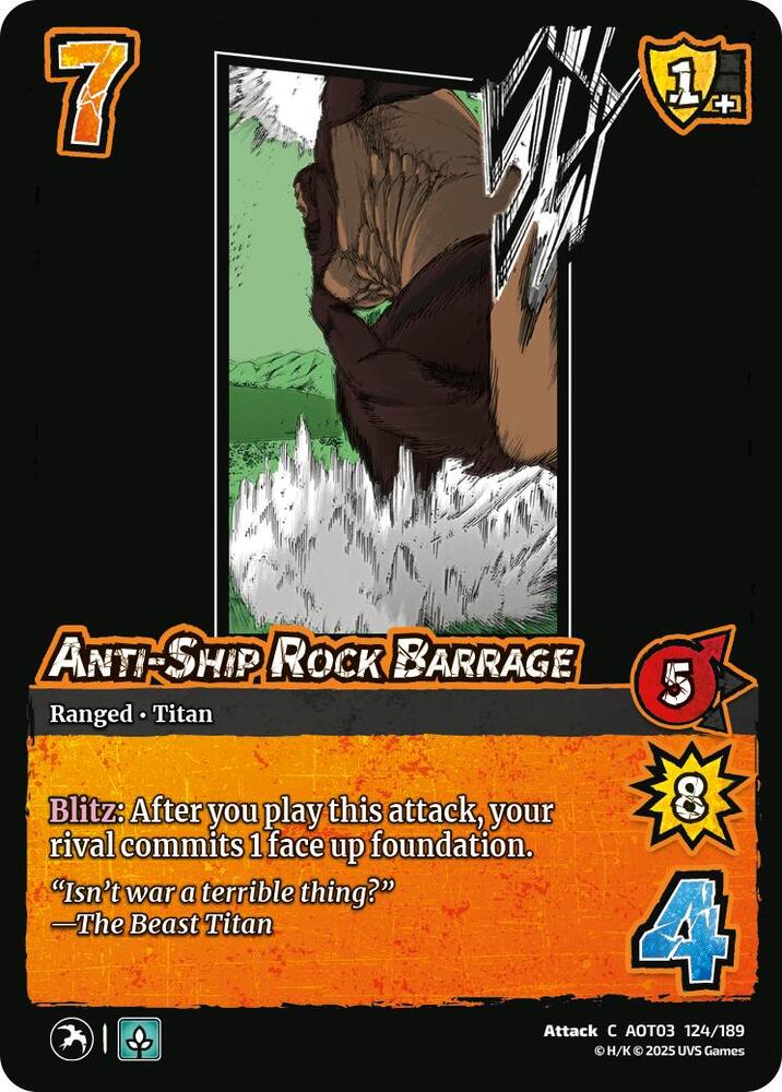Anti-Ship Rock Barrage - Attack on Titan: Apocalypse - UniVersus ...