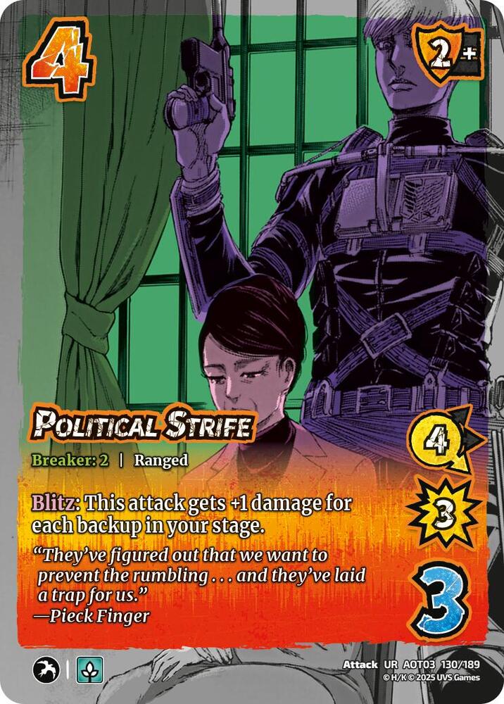 Political Strife - Attack on Titan: Apocalypse - UniVersus - TCGplayer.com