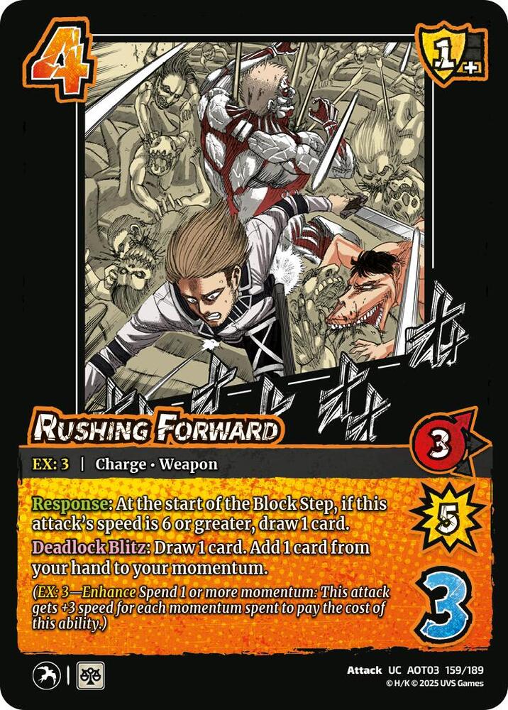 Rushing Forward - Attack on Titan: Apocalypse - UniVersus - TCGplayer.com