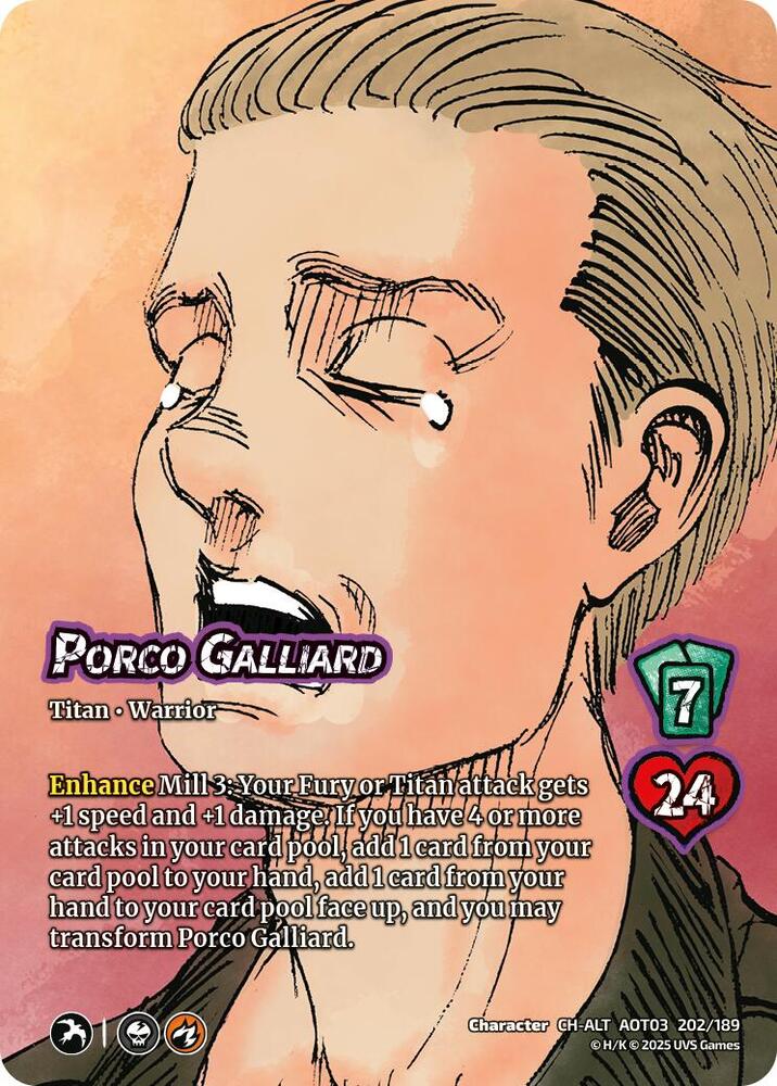 Porco Galliard // Jaw Titan, Crushing Biter (Alternate Art) - Attack on ...