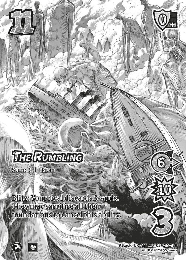 The Rumbling (Alternate Art) - Attack on Titan: Apocalypse - UniVersus ...
