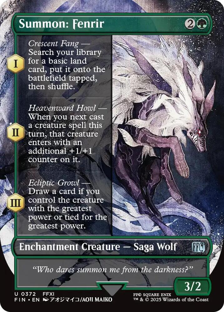 Summon: Fenrir (Borderless) - FINAL FANTASY - Magic: The Gathering - TCGplayer.com