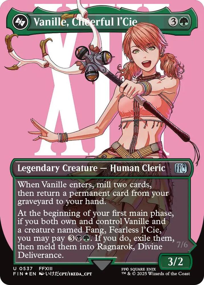 Vanille, Cheerful l'Cie (Borderless) (Surge Foil) - FINAL FANTASY - Magic: The Gathering ...
