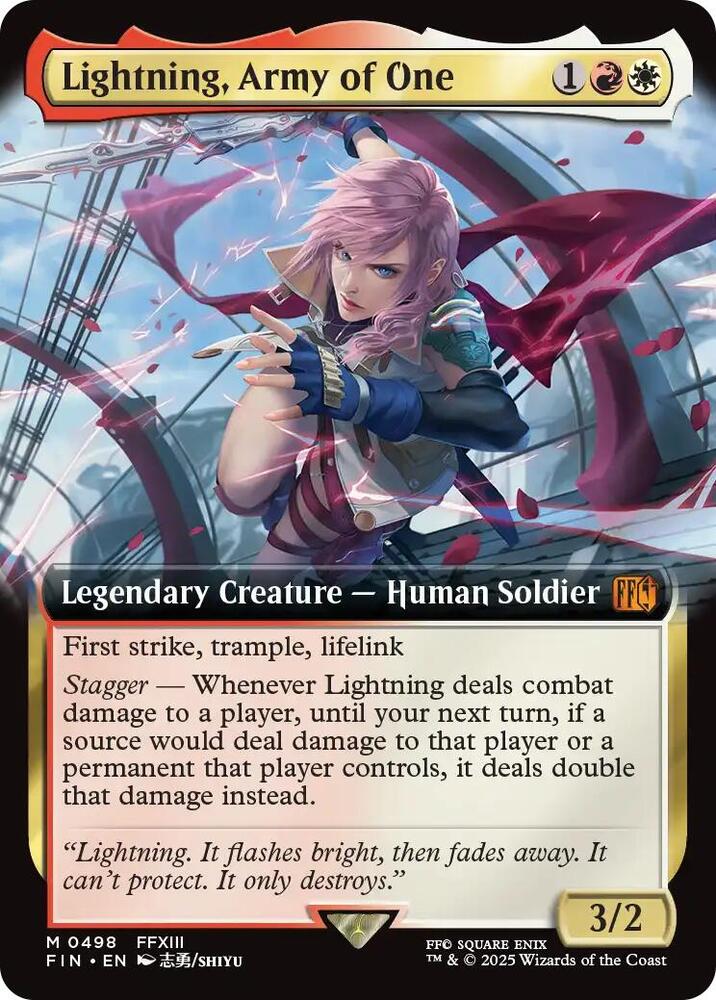 Lightning, Army of One (Extended Art) - FINAL FANTASY - Magic: The Gathering - TCGplayer.com