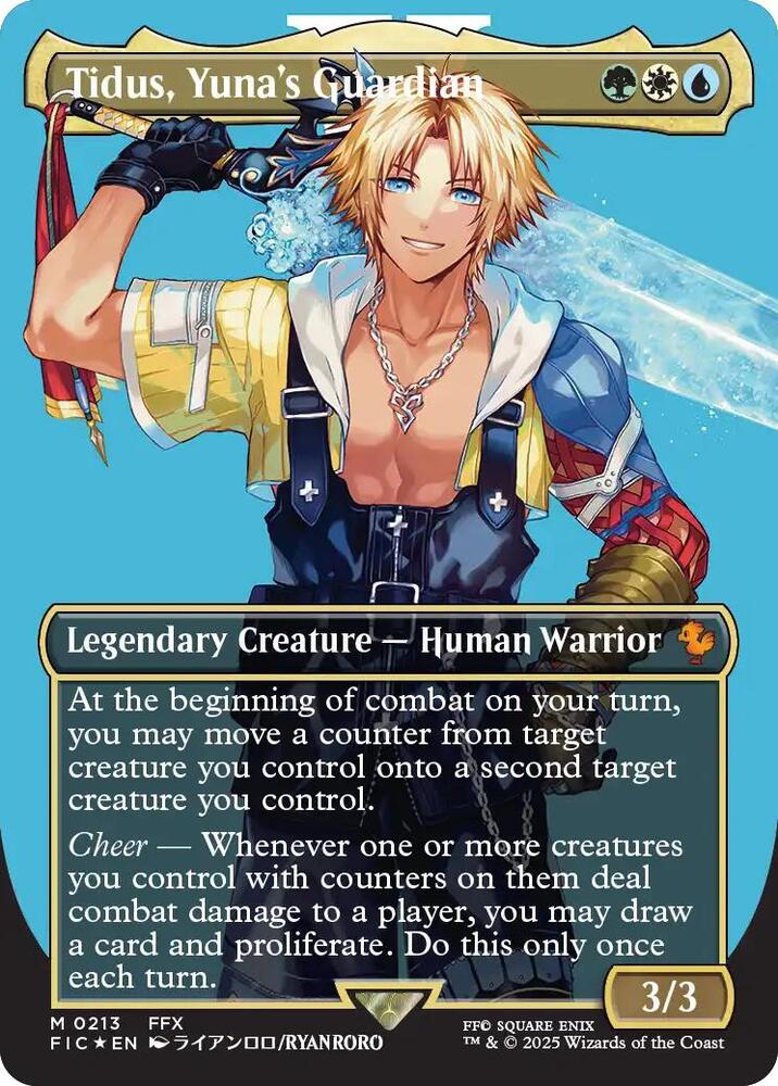 Tidus, Yuna's Guardian (Borderless) (Surge Foil) - Commander: FINAL FANTASY - Magic: The ...