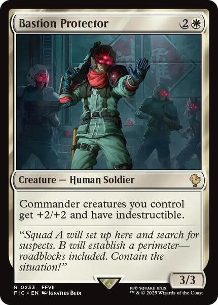 Bastion Protector - Commander: FINAL FANTASY - Magic: The Gathering ...