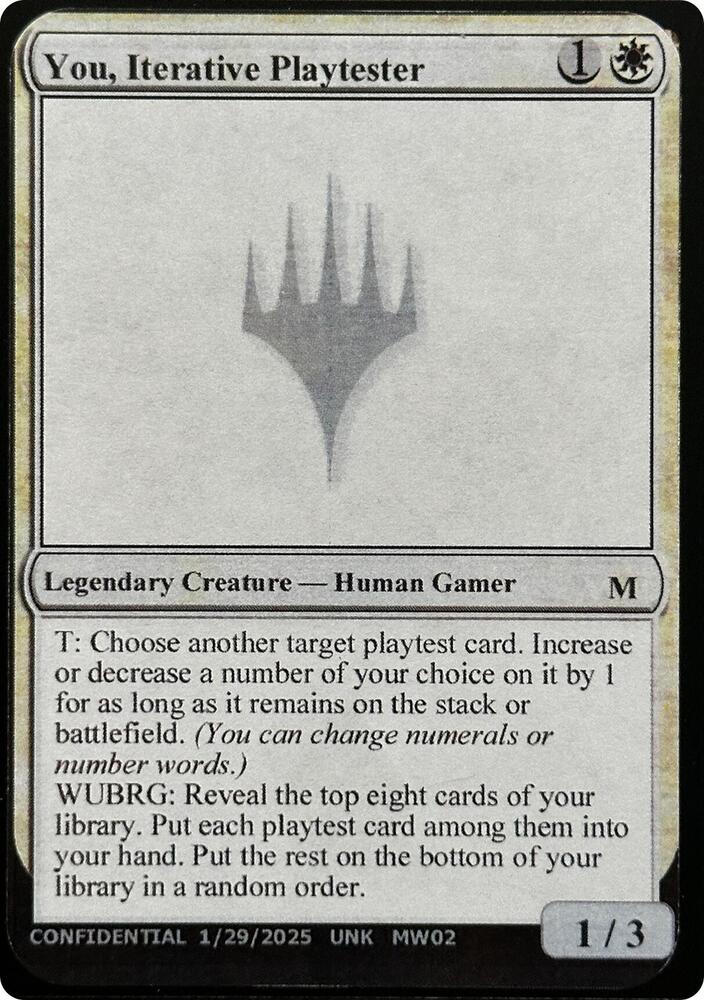 You, Iterative Playtester - Un-Known Event Playtest Cards - Magic: The ...