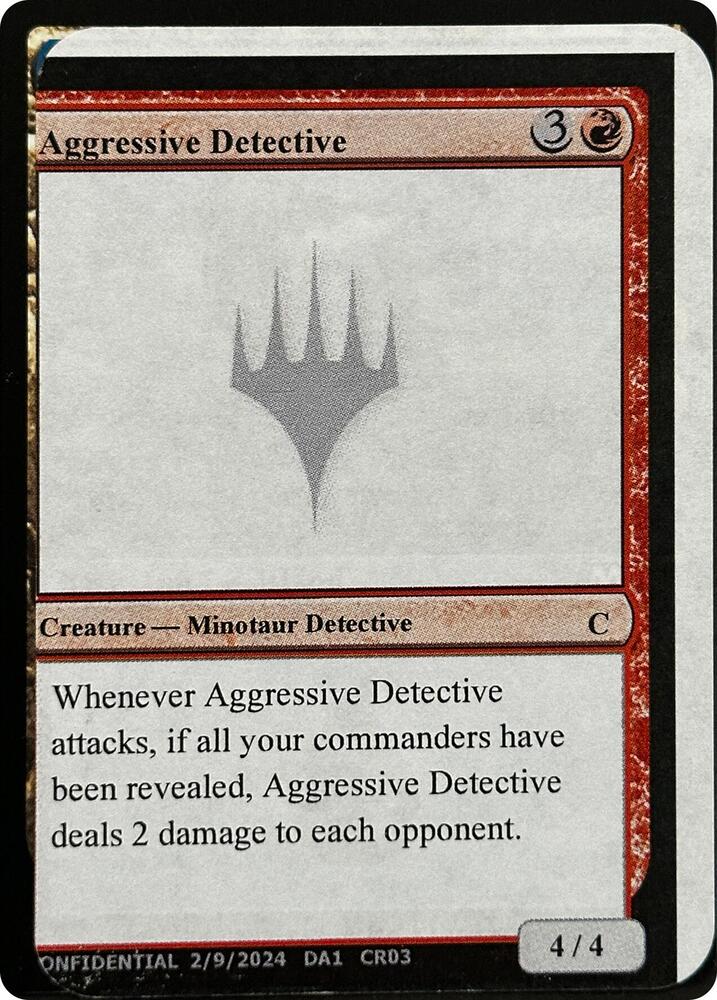 Aggressive Detective - Un-Known Event Playtest Cards - Magic: The ...