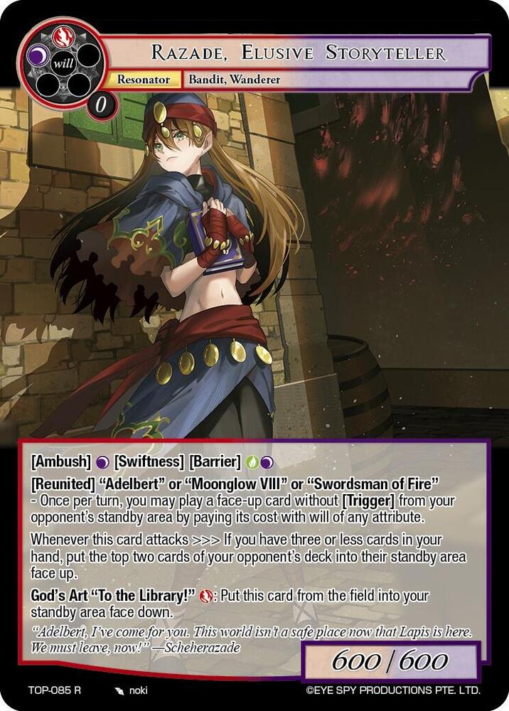 Razade, Elusive Storyteller - Ten Oaths of Protopaterpolis' War - Force ...