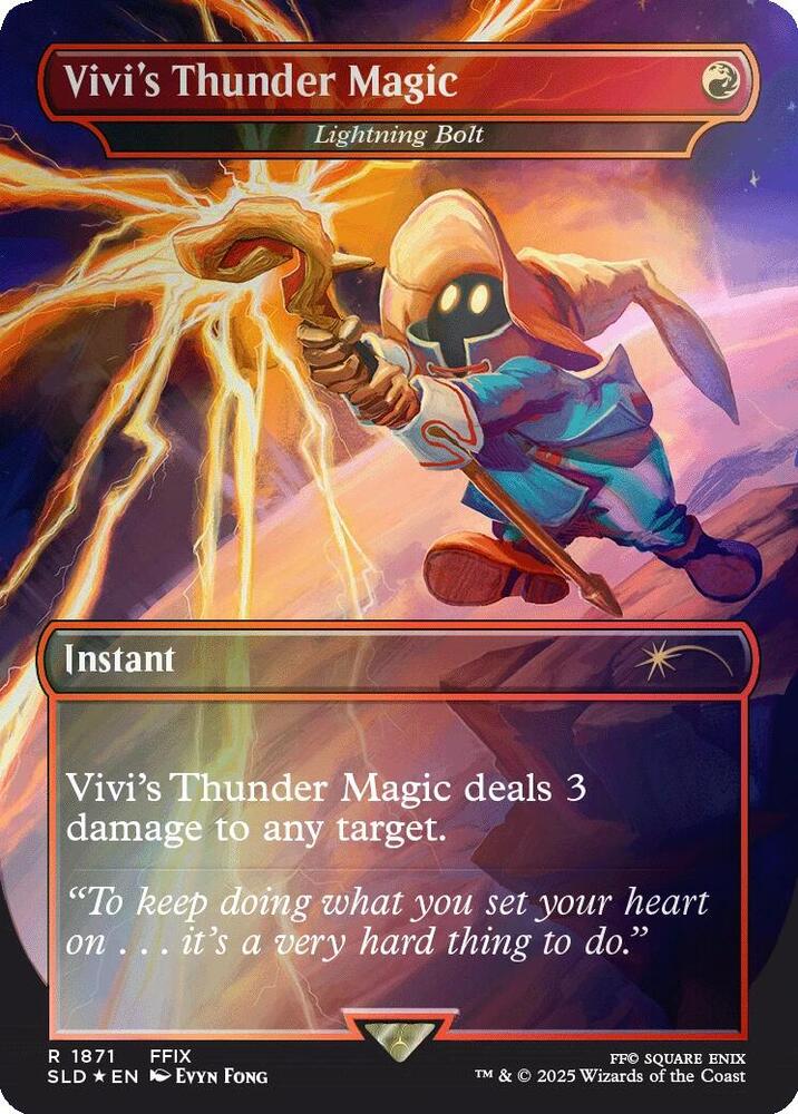 Vivi's Thunder Magic - Lightning Bolt (Rainbow Foil) - Secret Lair Drop ...