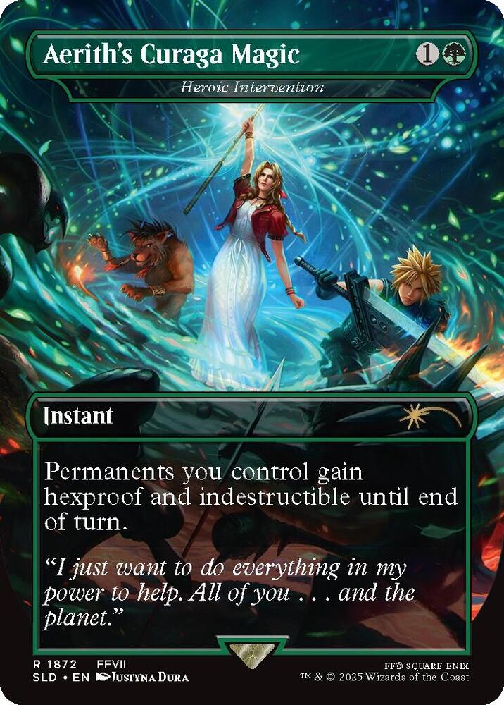 Aerith's Curaga Magic - Heroic Intervention - Secret Lair Drop Series - Magic: The Gathering ...