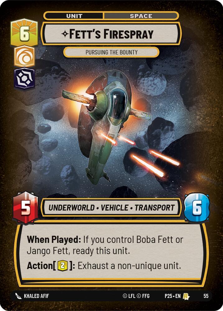 Fett's Firespray - Pursuing the Bounty - Organized Play Promos - Star ...
