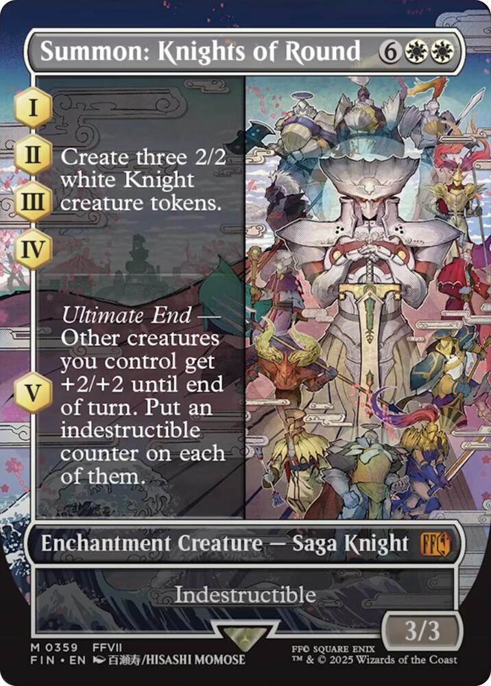 Summon: Knights of Round (Borderless) - FINAL FANTASY - Magic: The Gathering - TCGplayer.com
