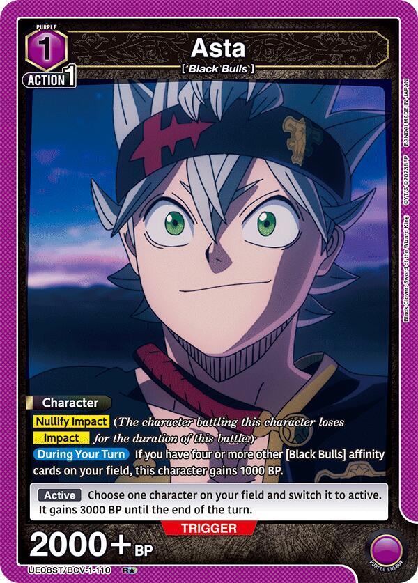 Asta (110) (R*) - UE08ST: Black Clover Starter Deck - Union Arena ...