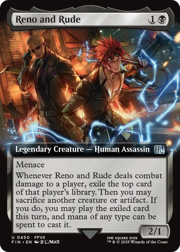 Reno and Rude (Extended Art) - FINAL FANTASY - Magic: The Gathering ...