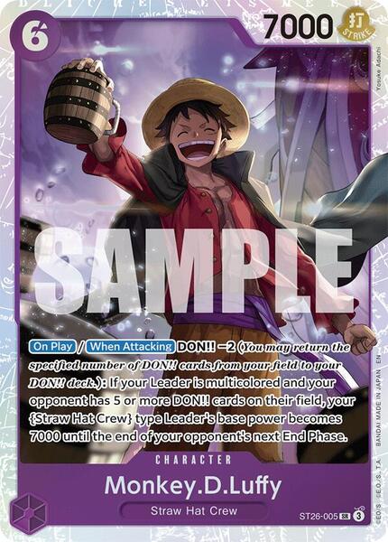 Monkey.D.Luffy (ST26-005) - Starter Deck 26: PURPLE/BLACK Monkey.D.Luffy - One Piece Card Game ...