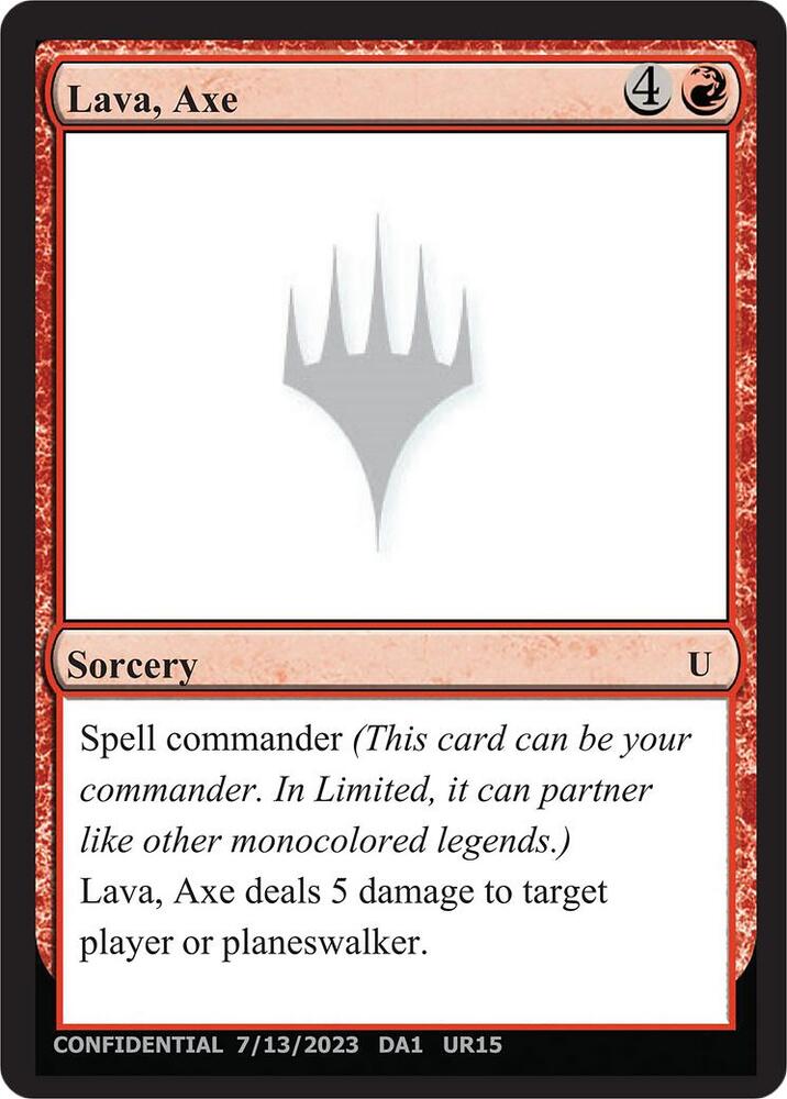 Lava, Axe - Un-Known Event Playtest Cards - Magic: The Gathering ...