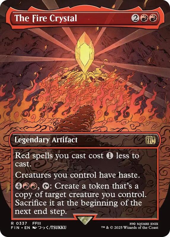 The Fire Crystal (Borderless) - FINAL FANTASY - Magic: The Gathering ...