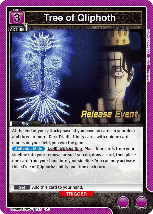 Tree of Qliphoth - UE08BT: Black Clover Release Event Cards - Union ...