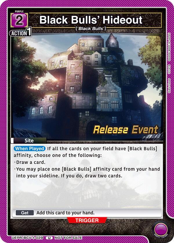 Black Bulls' Hideout - UE08BT: Black Clover Release Event Cards - Union ...