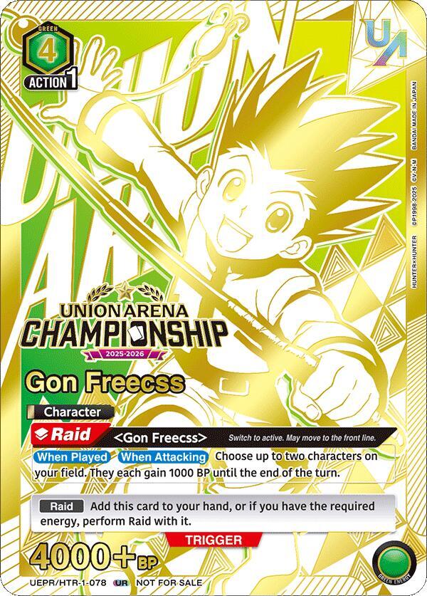 Gon Freecss (Regionals 25-26) - Union Arena Promotion Cards - Union ...