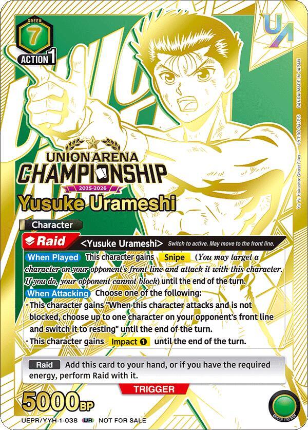 Yusuke Urameshi (Regionals 25-26) - Union Arena Promotion Cards - Union ...