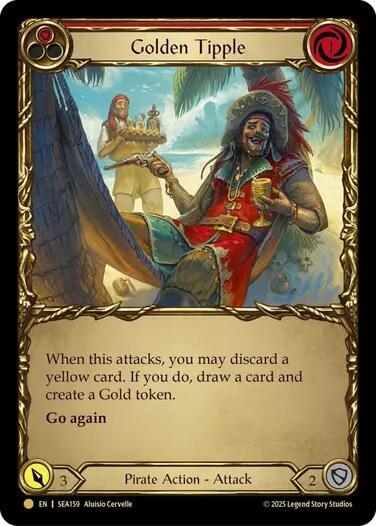 Golden Tipple (Red) (Treasure) - High Seas - Flesh and Blood TCG ...