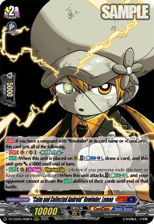 "Calm and Collected Android" Rewinder, Lemon - DZ-SS05: CoroCoro Start Deck Pack - Cardfight ...