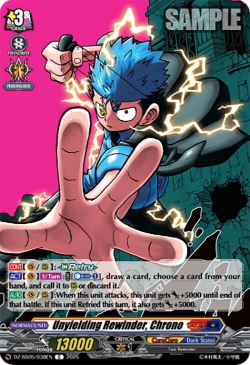 Unyielding Rewinder, Chrono - DZ-SS05: CoroCoro Start Deck Pack - Cardfight Vanguard - TCGplayer.com