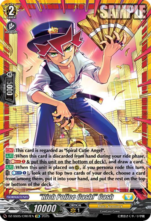 "Rich Police Cash!" Cash (CR) - DZ-SS05: CoroCoro Start Deck Pack - Cardfight Vanguard ...